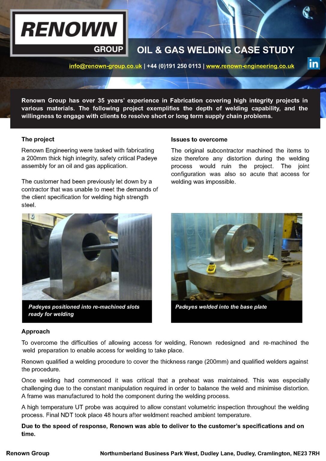 Fabrication - Renown Engineering